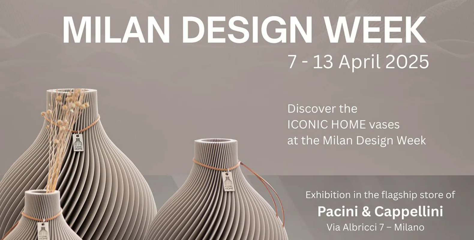 ICONIC HOME vases à la Milan Design Week 2025